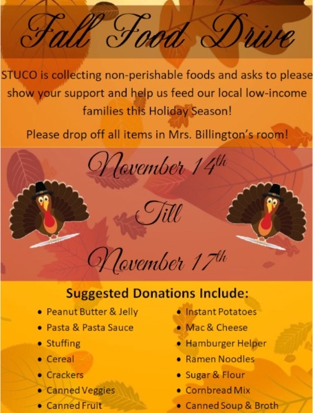 Eagletown Public School - FALL FOOD DRIVE